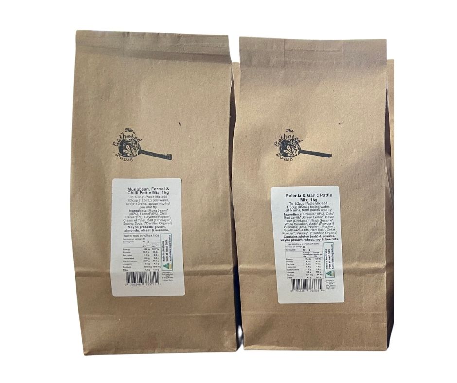 Organic Mungbean, Fennel & Chilli Pattie Mix-bulk – The Gathered Bowl